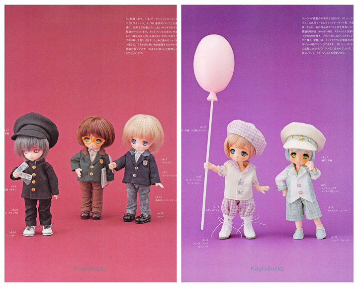 179. Obitsu 11cm Boy Doll Clothes Sewing Book and Pattern - Kayliebooks