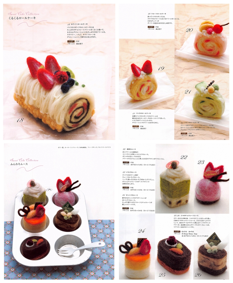 519. 87 Wool Felted Sweets and Desserts - Kayliebooks