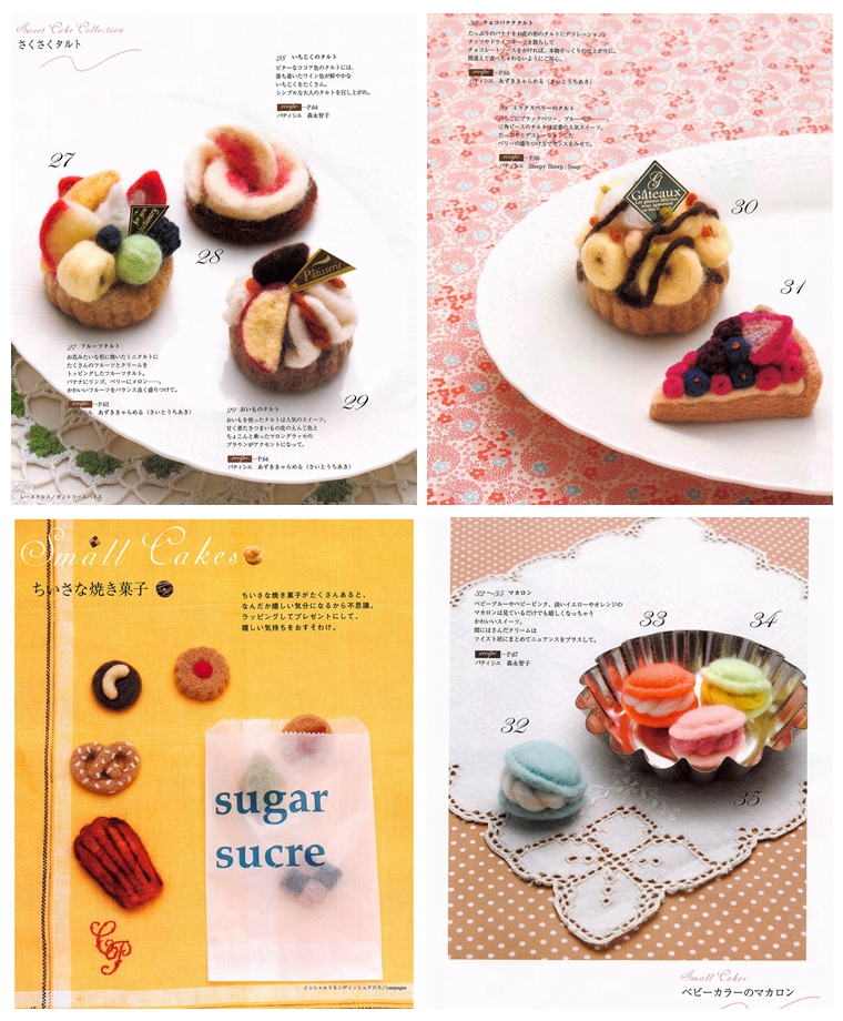 519. 87 Wool Felted Sweets and Desserts - Kayliebooks