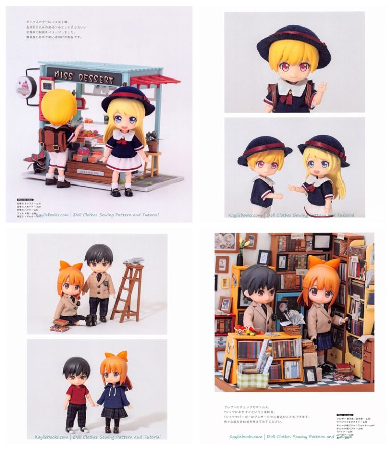 555. Nendoroid Doll Clothes Patterns Vol.2 ~ How to make school ...