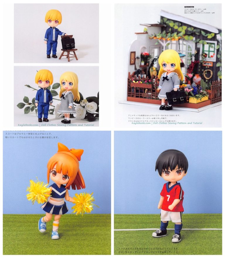 555. Nendoroid Doll Clothes Patterns Vol.2 ~ How to make school ...