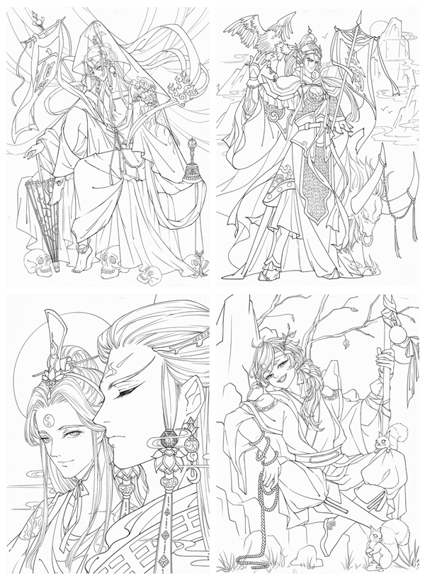 593. Dadacat Classic Chinese Coloring Book Vol.22 ~ The Legend of the ...