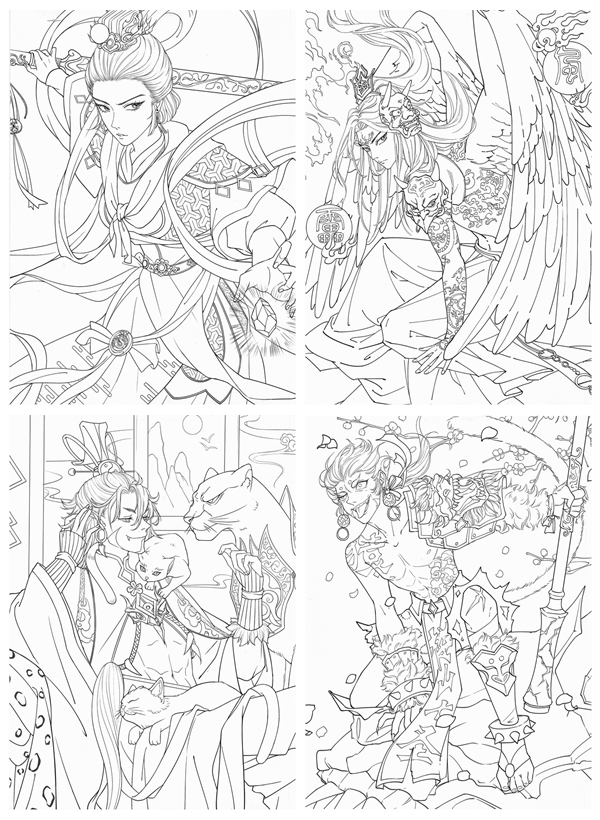 593. Dadacat Classic Chinese Coloring Book Vol.22 ~ The Legend of the ...