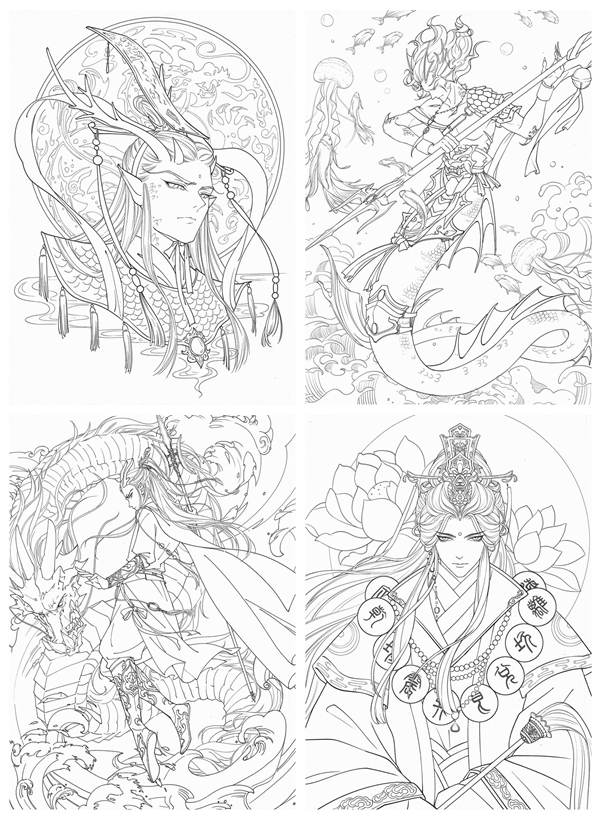 593. Dadacat Classic Chinese Coloring Book Vol.22 ~ The Legend of the ...