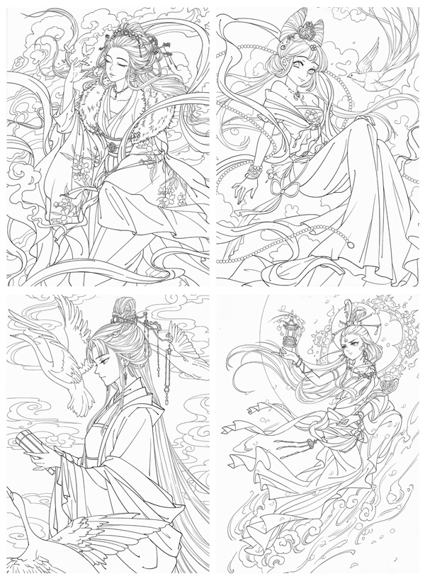 593. Dadacat Classic Chinese Coloring Book Vol.22 ~ The Legend of the ...