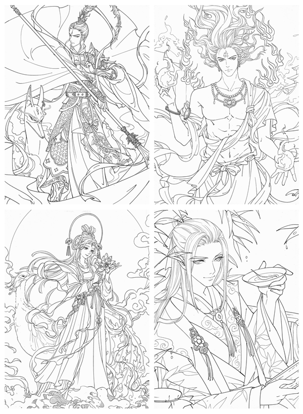 593. Dadacat Classic Chinese Coloring Book Vol.22 ~ The Legend of the ...