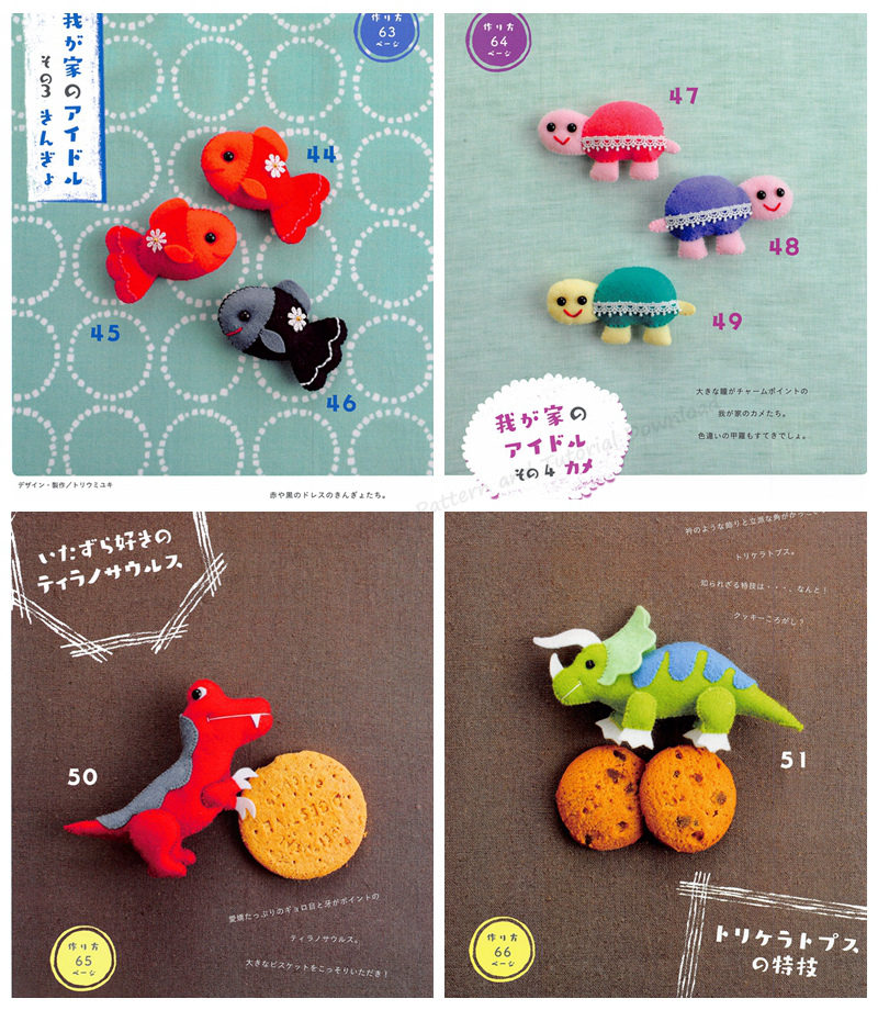 615. 80 Kawaii Felt Plushies Doll Sewing Patterns - Kayliebooks