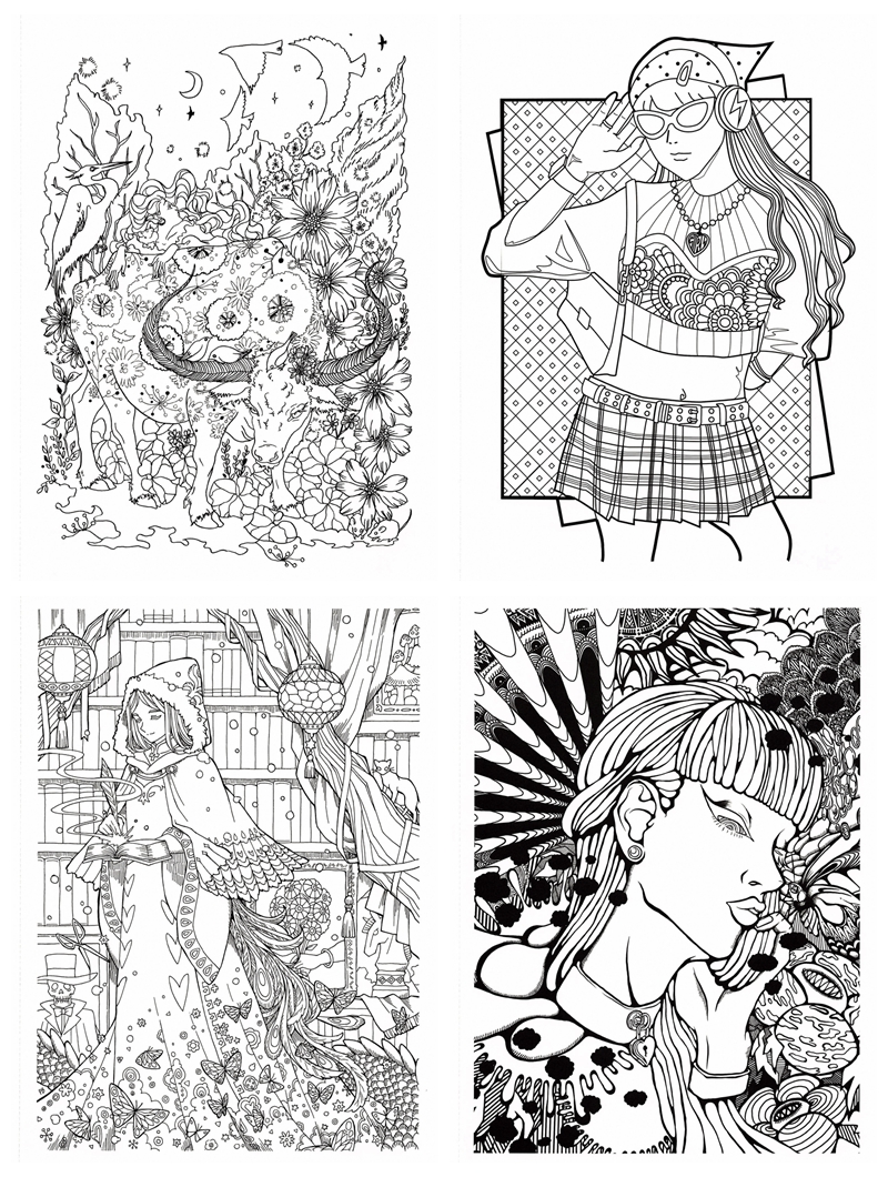 683. Art Coloring Book ~ Portrait Art Collection - Kayliebooks