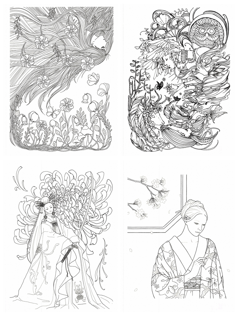 683. Art Coloring Book ~ Portrait Art Collection - Kayliebooks