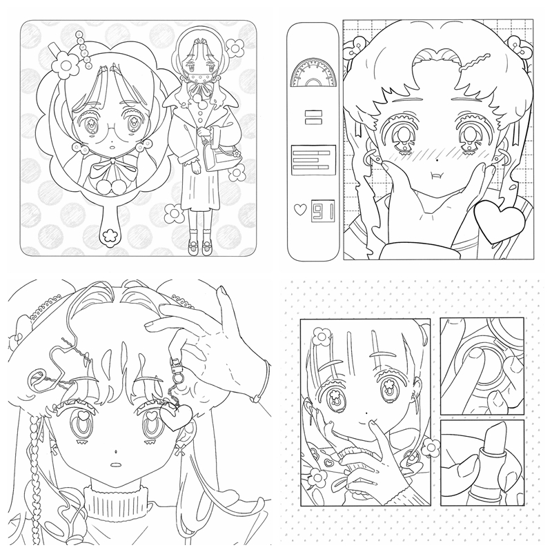 727. VIVINOS Lovely Girl Coloring Book - Kayliebooks