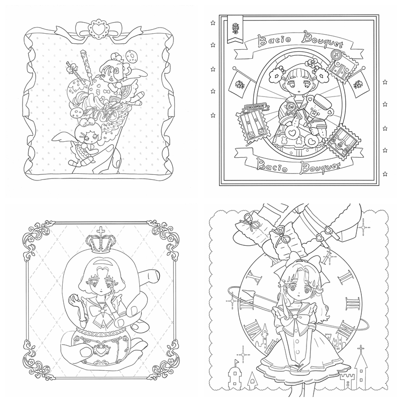 727. VIVINOS Lovely Girl Coloring Book - Kayliebooks