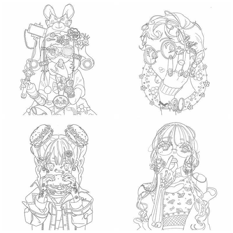 727. VIVINOS Lovely Girl Coloring Book - Kayliebooks