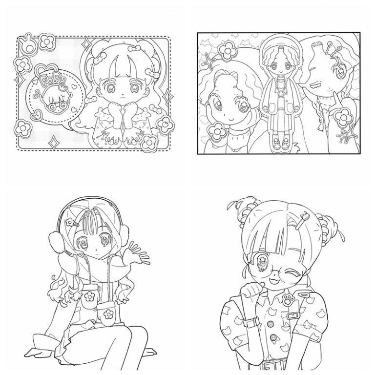 727. VIVINOS Lovely Girl Coloring Book - Kayliebooks